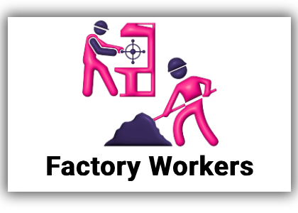 What are the types of factory workers in India?